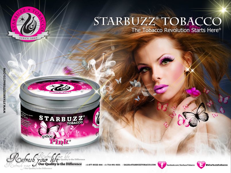 StarBuzz Tobacco Pink Poster - By Rania Shamieh- 3670_rania :: Tasmeem ME