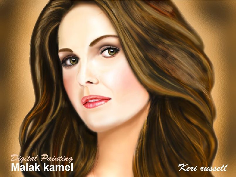 keri russelle digital painting - By Malak Kamel- 185478_malak :: Tasmeem ME