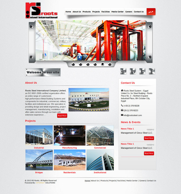 Rootsteel website design & Development - By Taha Ahmed- 205669_taha ...