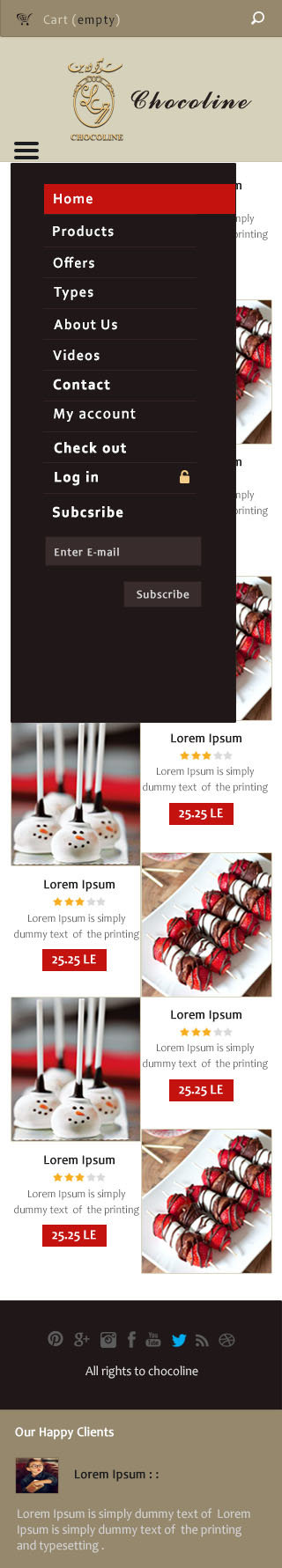 تصميم أخر لموقع Chocoline من تصميم Yasmin Naser- yasminnaser