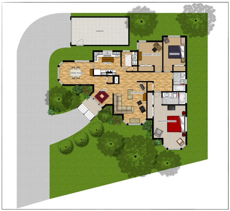 Coloured Layout Illustration - By Sohaib Khan- 5085_sohaib :: Tasmeem ME