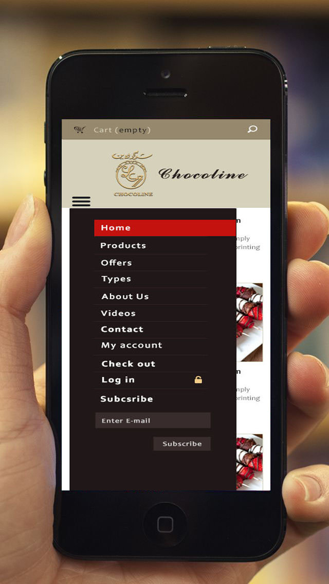 تصميم أخر لموقع Chocoline من تصميم Yasmin Naser- yasminnaser