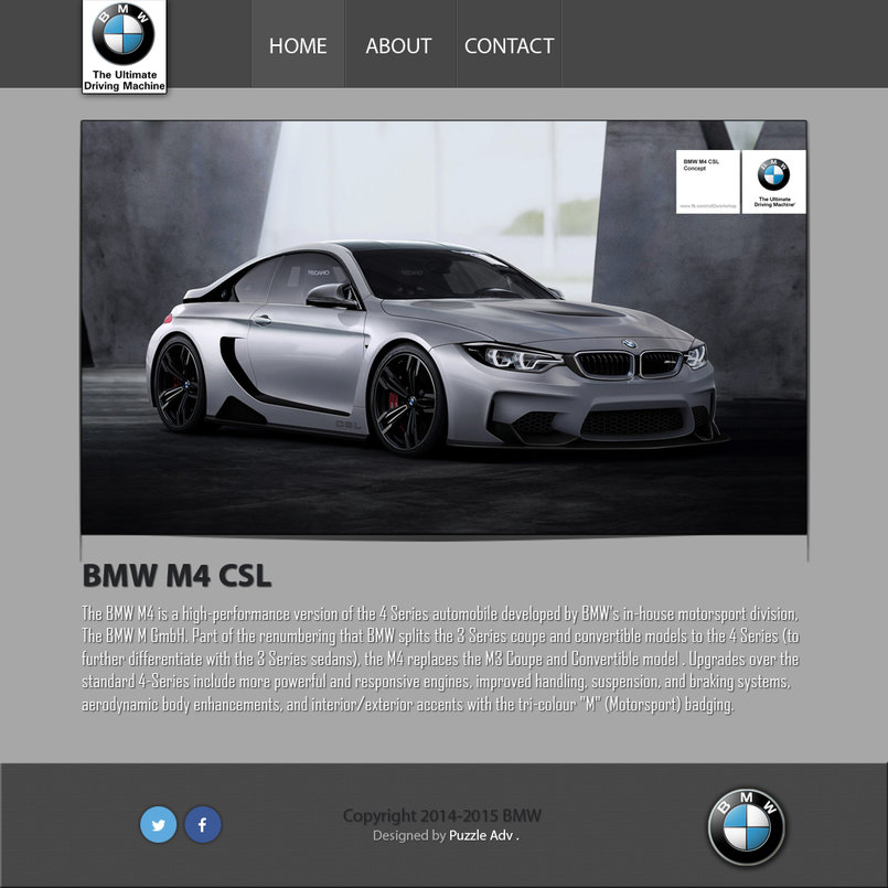 BMW simple website template - By Moomen Adel- moomenadel614536 ...