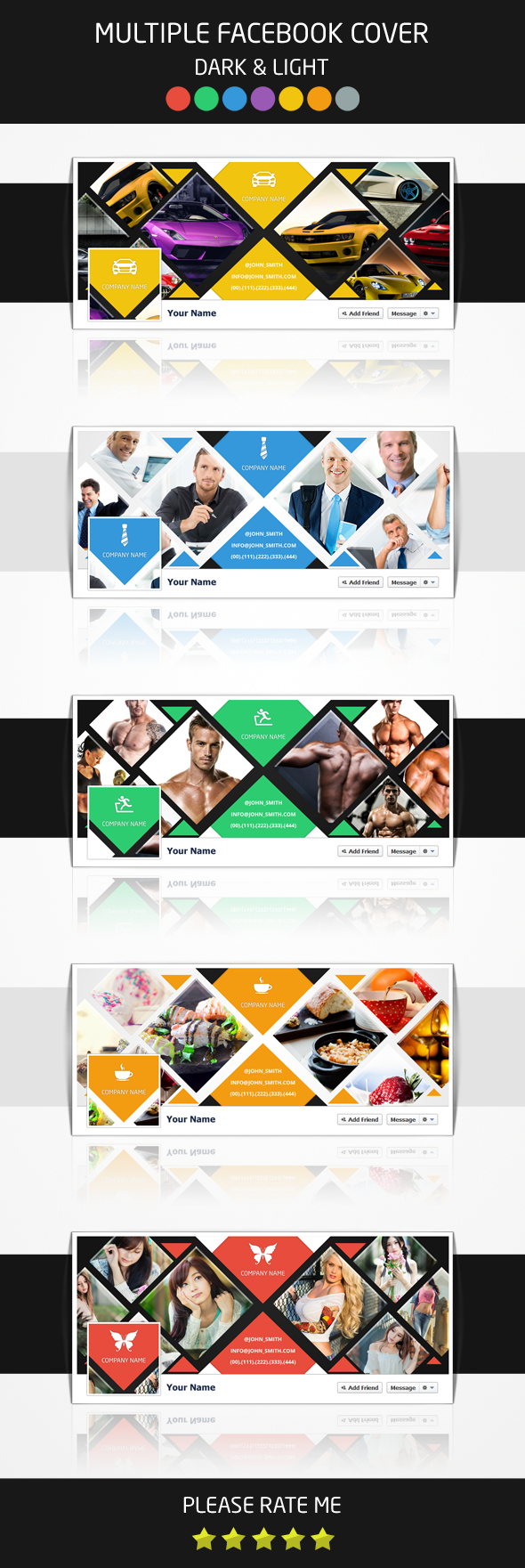 Multiple Facebook Cover Template - By Hytham Alshaer- 108167_hytham ...