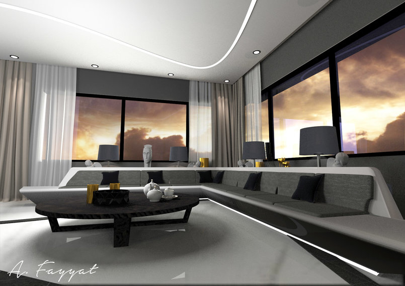 ULTRA MODERN DESIGN FOR VILLA SALON - By Aboud Fayyat- fayyat :: Tasmeem ME