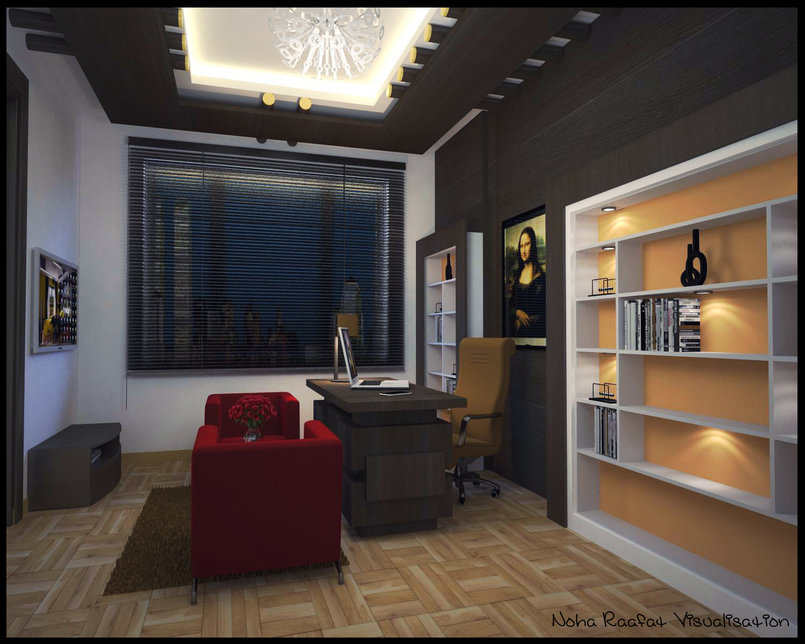 Modern manager office room - By Noha Raafat- 273476_noha :: Tasmeem ME