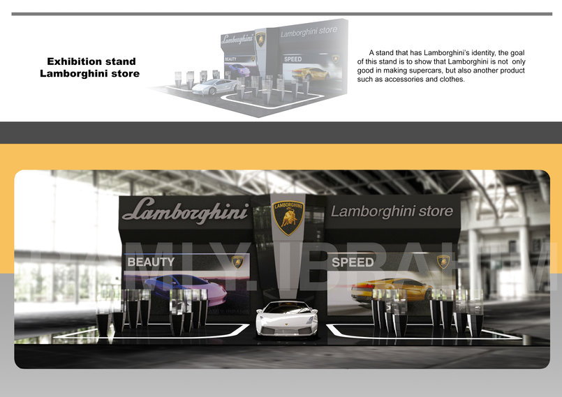Lamborghini store stand من تصميم Rami Ibrahim- 4404_rami