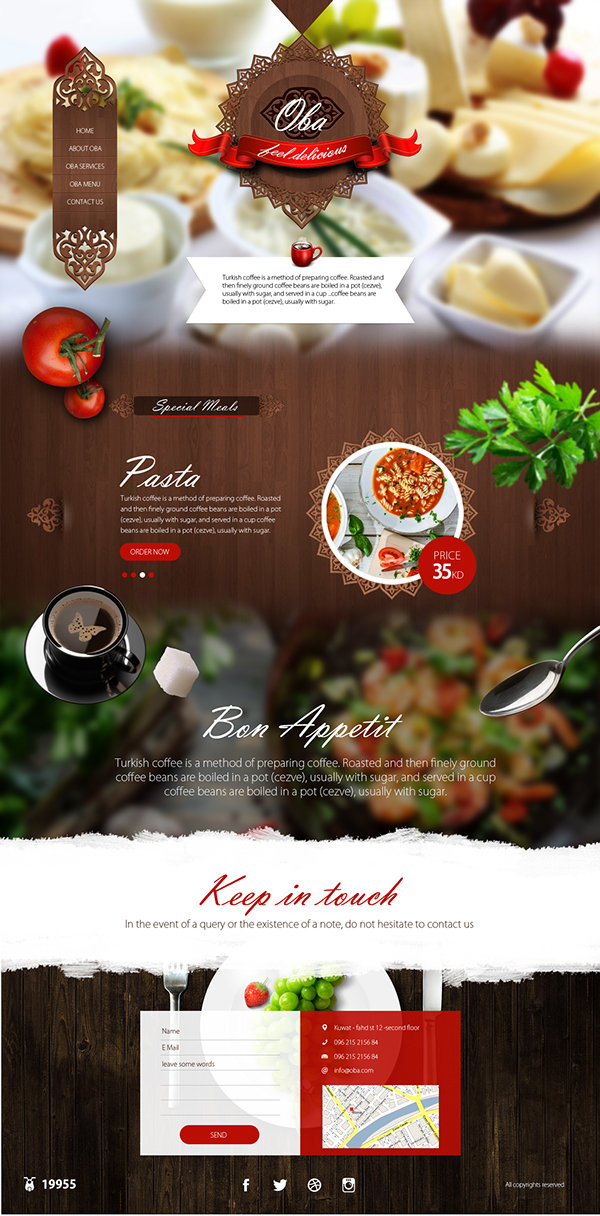 Responsive Restaurant Web design من تصميم Sevendee It- mahmoudyoussuf302107