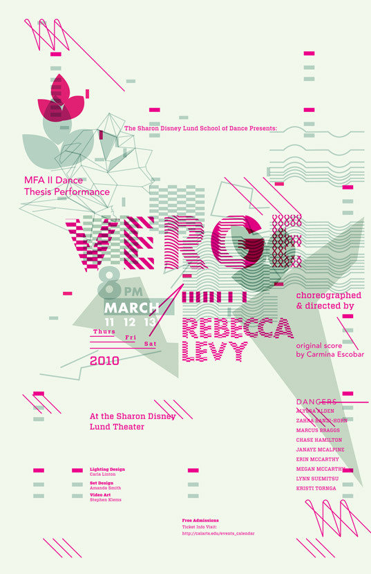 MFA Dance Verge Performance Poster and Booklet - By Maece Seirafi- 4342 ...