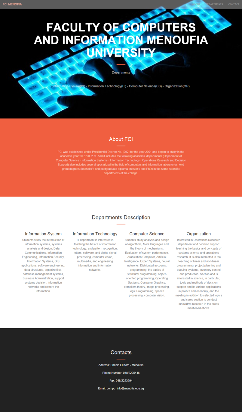 FCI web design project - By Amr Aly- amraly :: Tasmeem ME