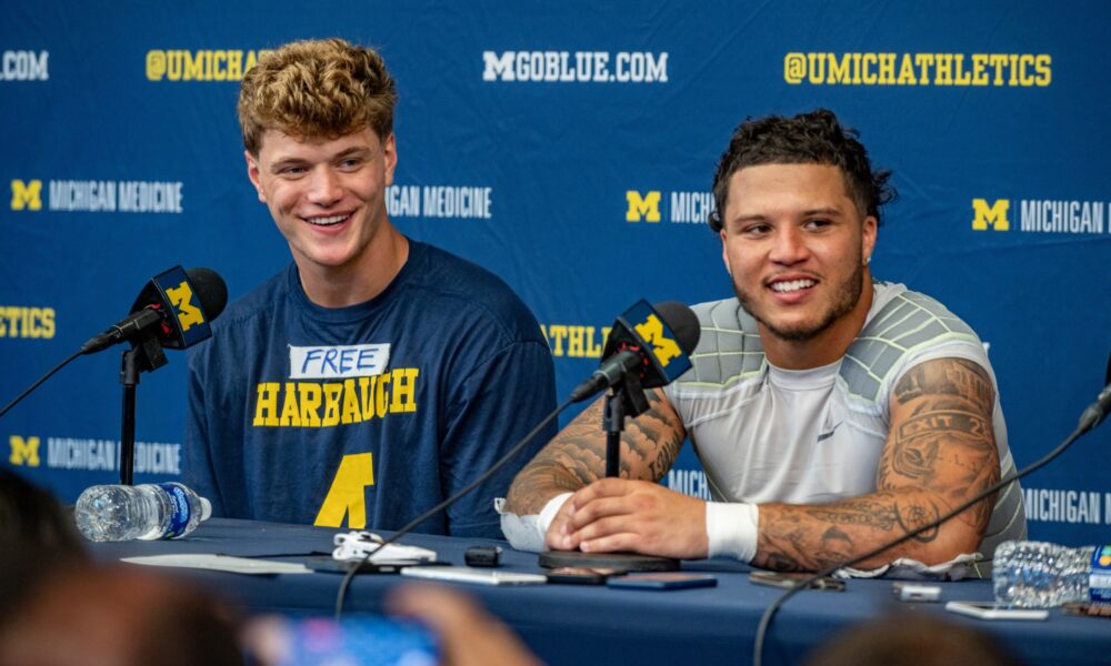 QB JJ McCarthy et RB Blake Corum se présentent à la draft NFL 2024 ...