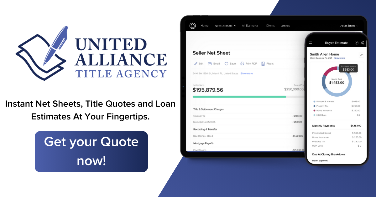 United Alliance Title - Title Quote, Seller Net Sheet, Loan Estimate ...