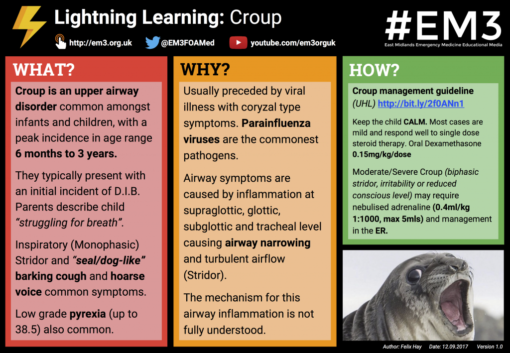 Croup - Diagnosis - Management - TeachMePaediatrics