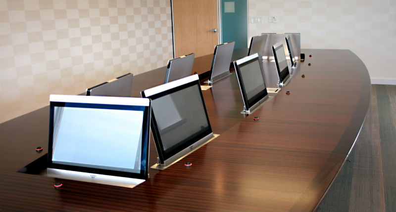 Custom Conference Table Hides Impressive AV System in Executive ...