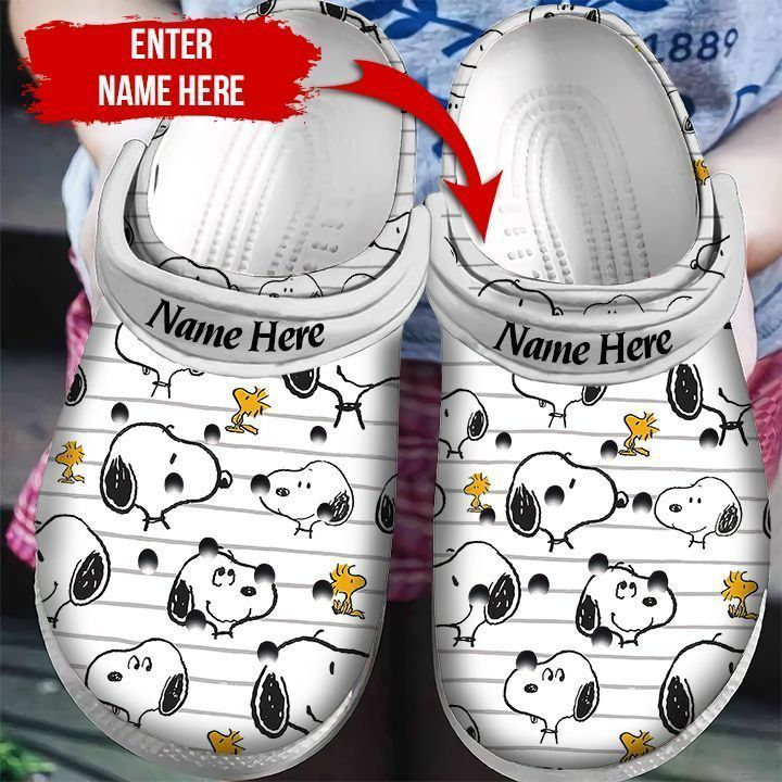 Personalized Cute Snoopy With Snow Rain Crocs For Kids And Adults ...