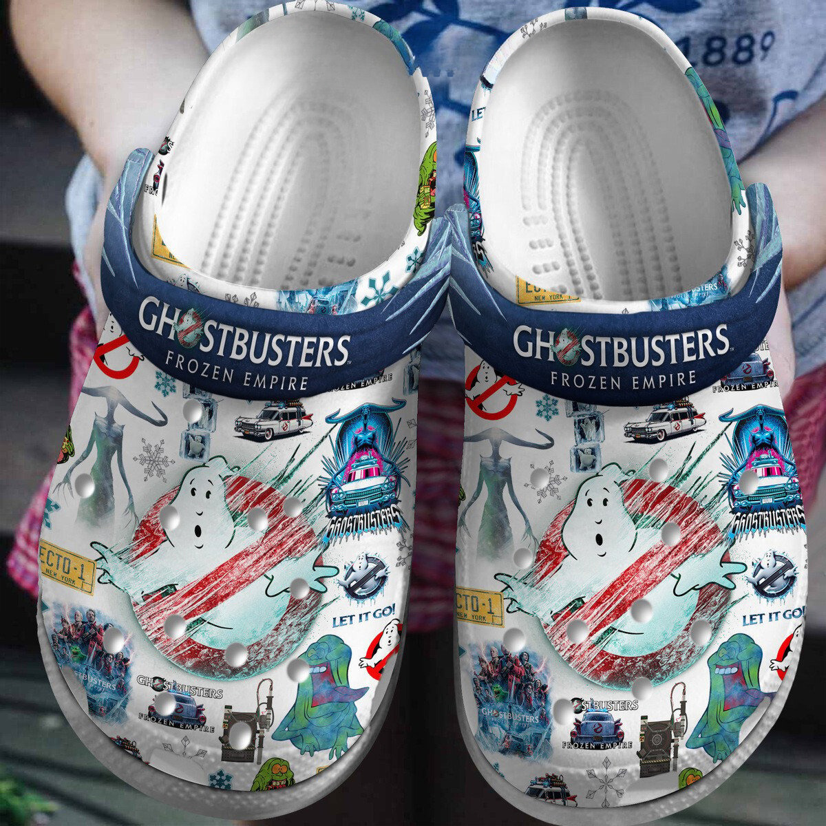 New Design Ghostbusters Frozen Empire Black Crocs - Design by Crocodile