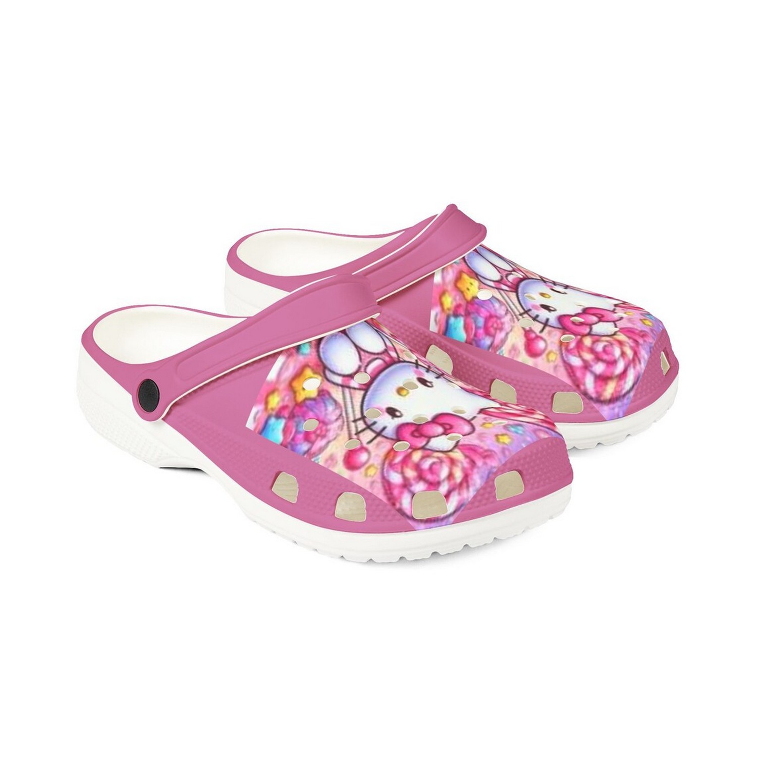 Hello Kitty Love Pink Candy Clogs For Kids And Adults - Design by Crocodile