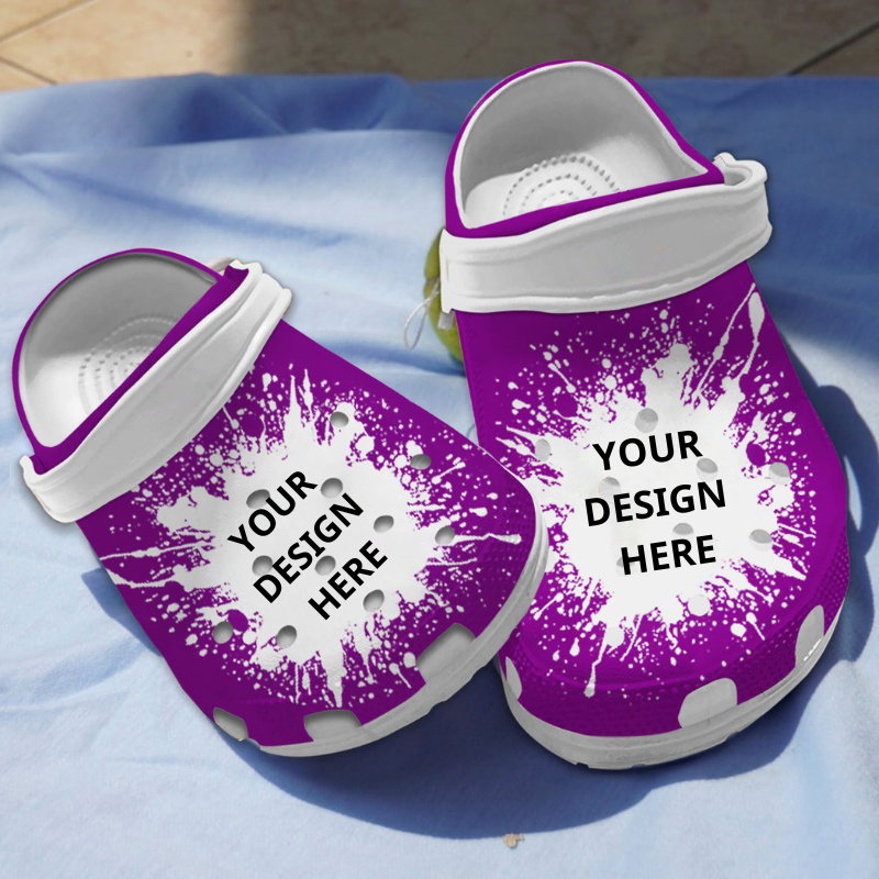 Custom Print Clogs with Paint Splatter – Personalized Shoes for Kids ...