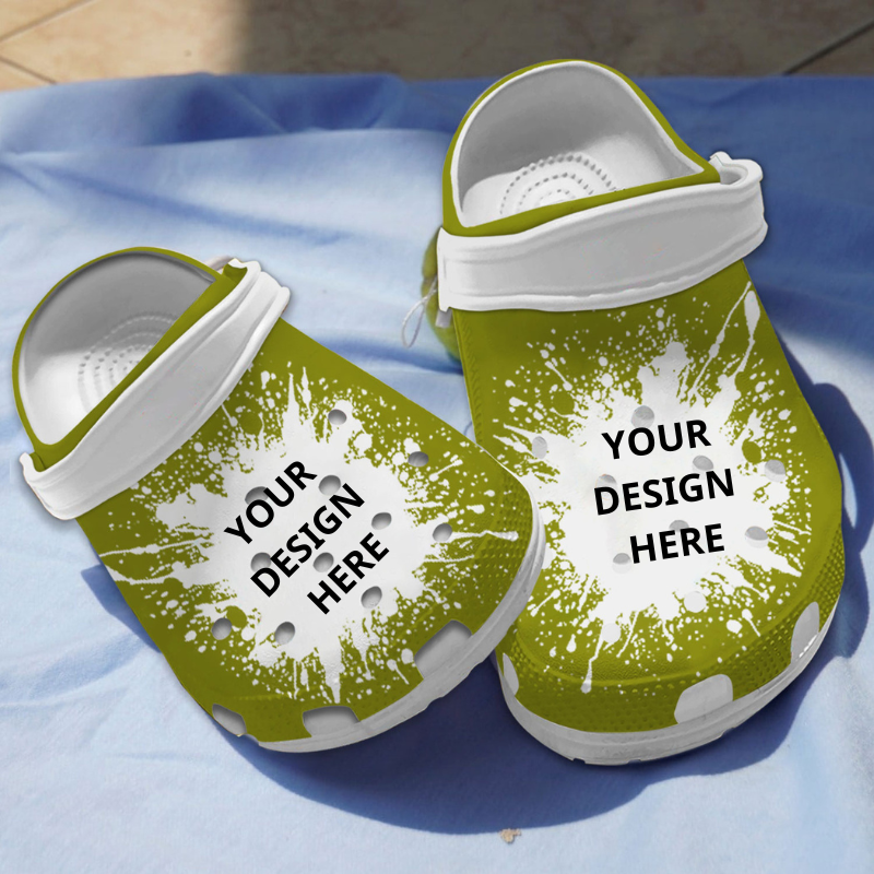 Custom Print Clogs with Paint Splatter – Personalized Shoes for Kids ...