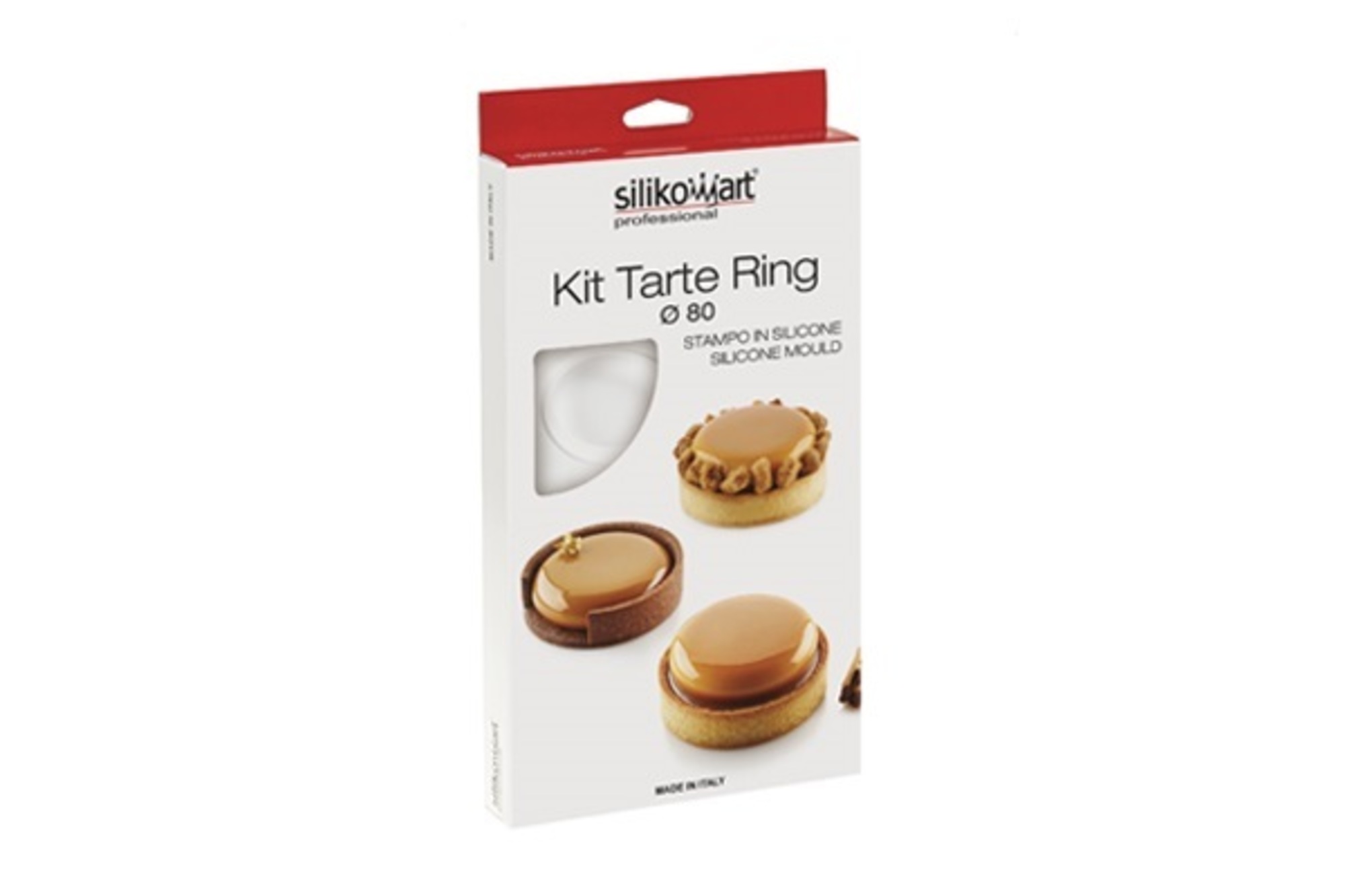 Silikomart silicone tart mold and microperated tart ring 80 | Louis Tellier