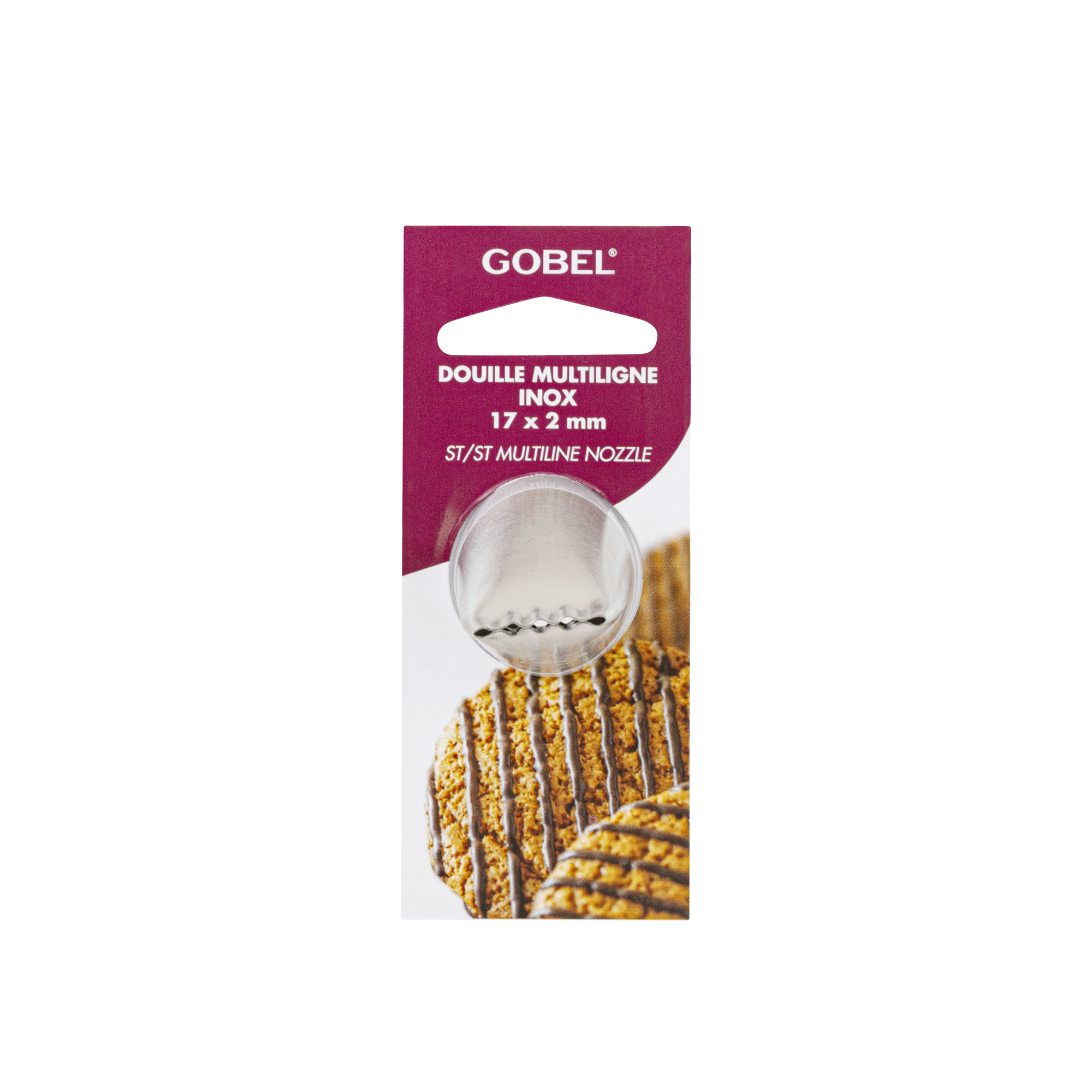 Gobel Stainless Steel Pastry Fluted Multiline Filling Tip GLB172C ...