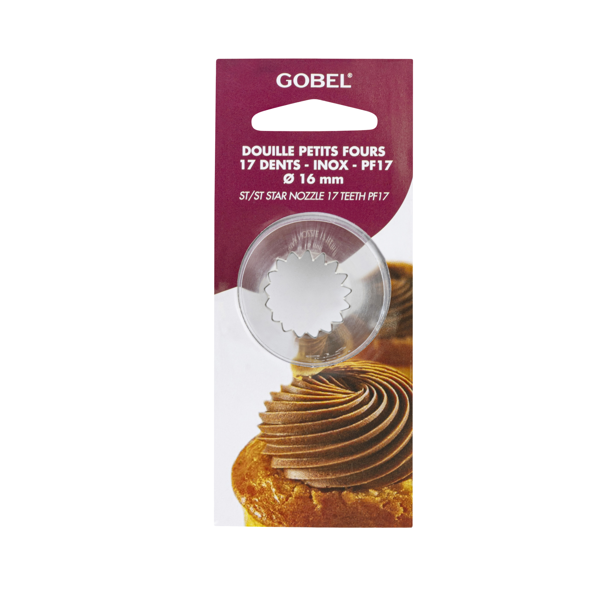 Gobel Stainless Steel Pastry Fluted Star Tip Petits Fours Filling Tip ...