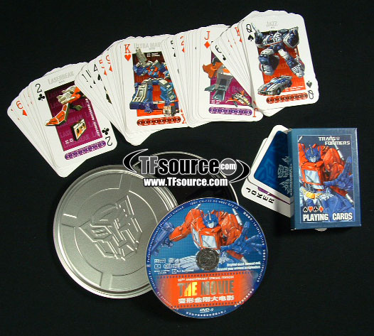 DVD and Playing Cards Set | Transformers the Movie Generation 1 G1