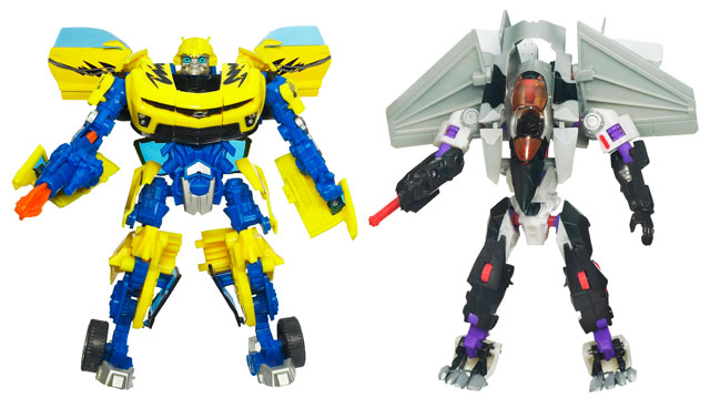 Crash Landing Attack Exclusive Bumblebee vs Thrust Deluxe Class ...