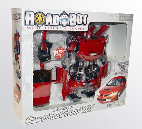 Mitsubishi Lancer Evolution VIII 1/18 Scale | Transforming Roadbots ...