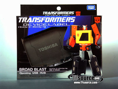 Blaster Transforming USB Hub | Transformers Device Label | Takara Tomy