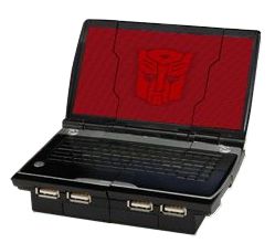 Blaster Transforming USB Hub | Transformers Device Label | Takara Tomy