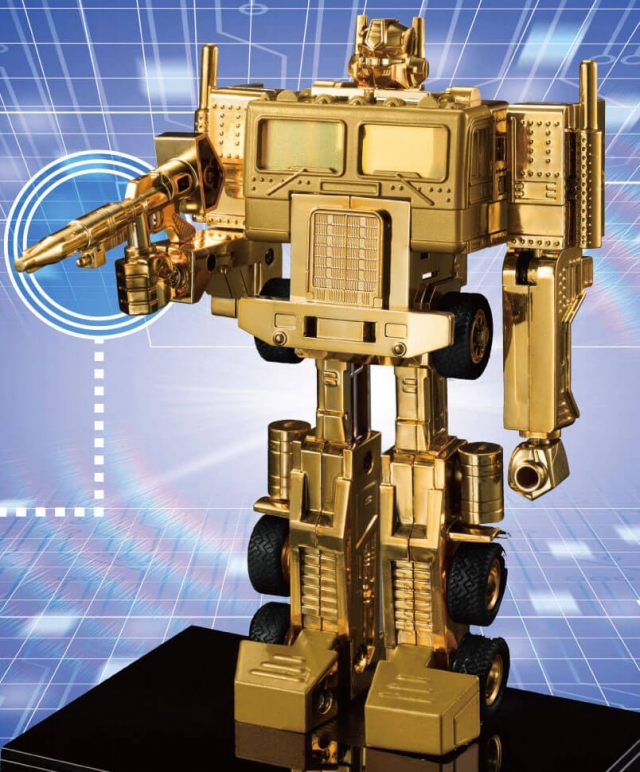 Transformers 35th Anniversary Golden Optimus Prime Trophy Set ...