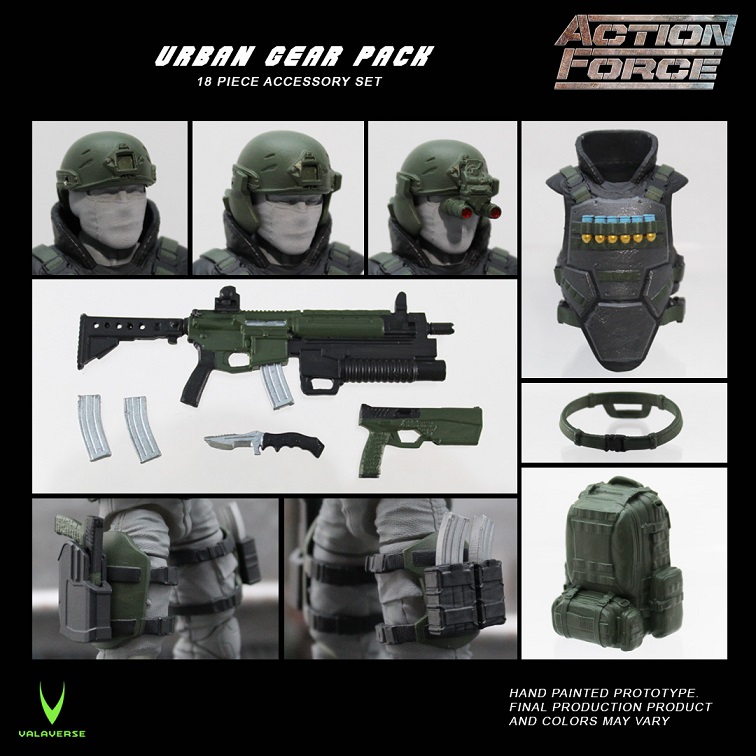 Urban Gear Pack Accessory Set 1/12 Scale | Action Force | Valaverse