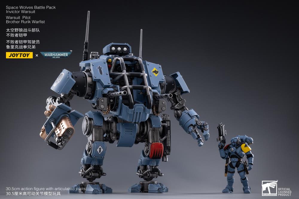 Space Wolves Invictor Warsuit 1/18 Scale | Warhammer 40K | Joy Toy
