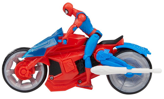 Web Blast Cycle with Spider-Man 4-Inch Scale | Spider-Man | Epic Hero ...