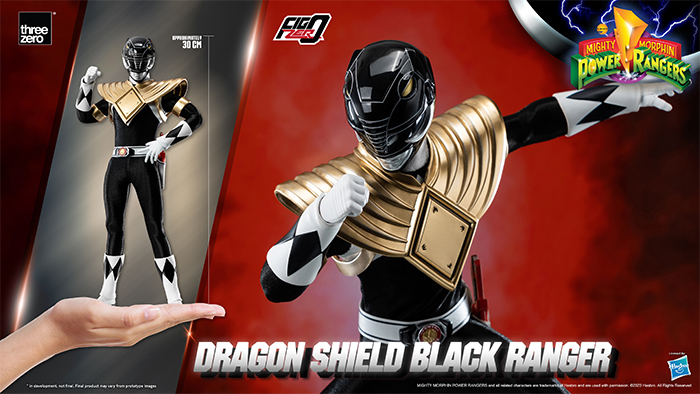 Dragon Shield Black Ranger 1/6 Scale FigZero | Mighty Morphin Power Rangers | threezero