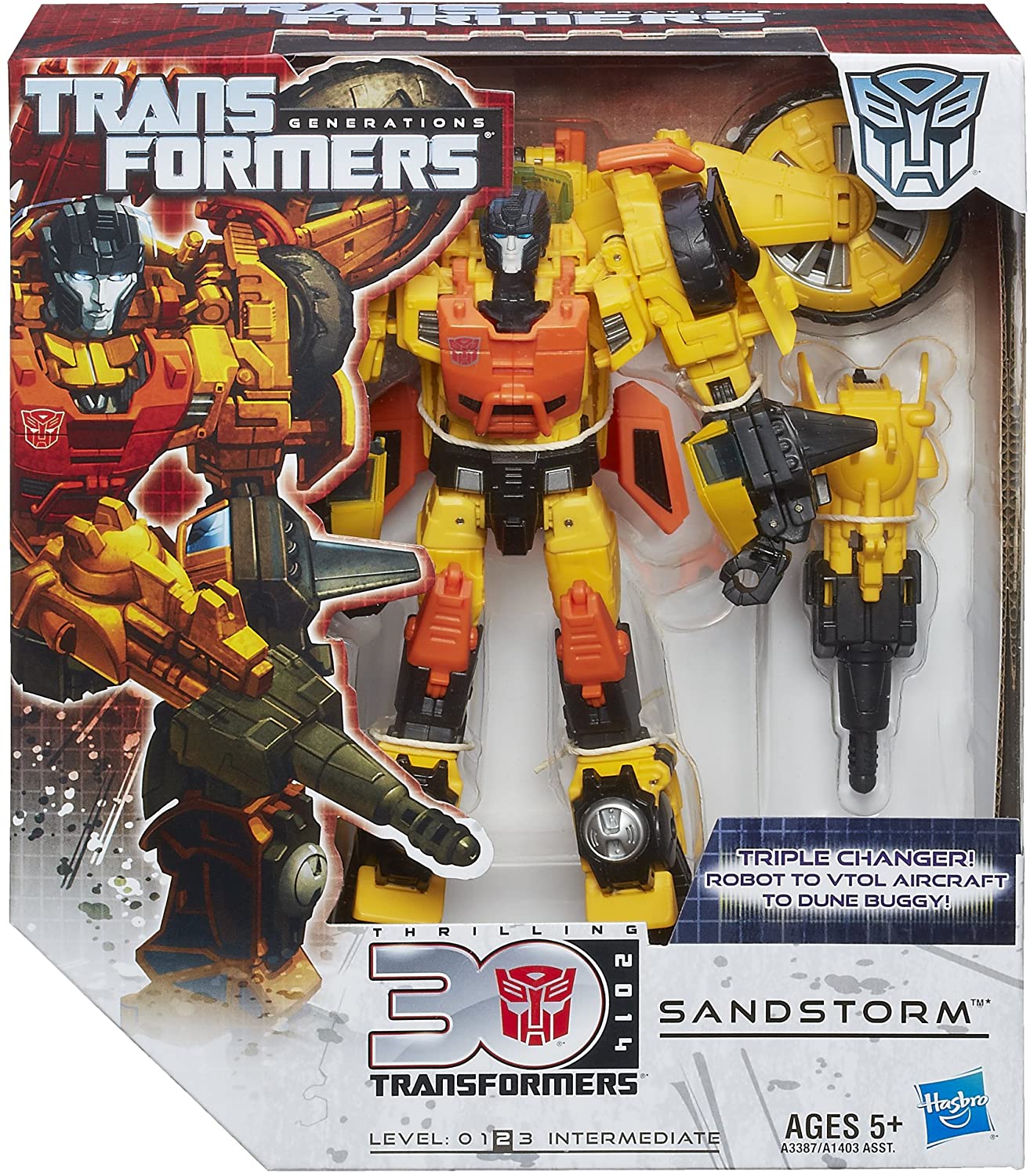 Voyager Class Sandstorm | Transformers Generations Thrilling 30 | Hasbro