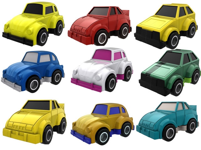 MC Car Set of 9 | Impossible Toys 3rd Party Transformers Figure | Toygeek