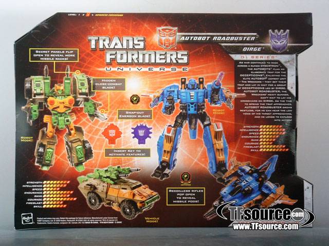 Voyager Class Roadbuster vs. Dirge Autobot Ambush Set of 2 ...