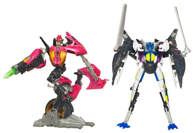 Rotorwash Rumble Exclusive Arcee vs Rumble Deluxe Class | Transformers ...