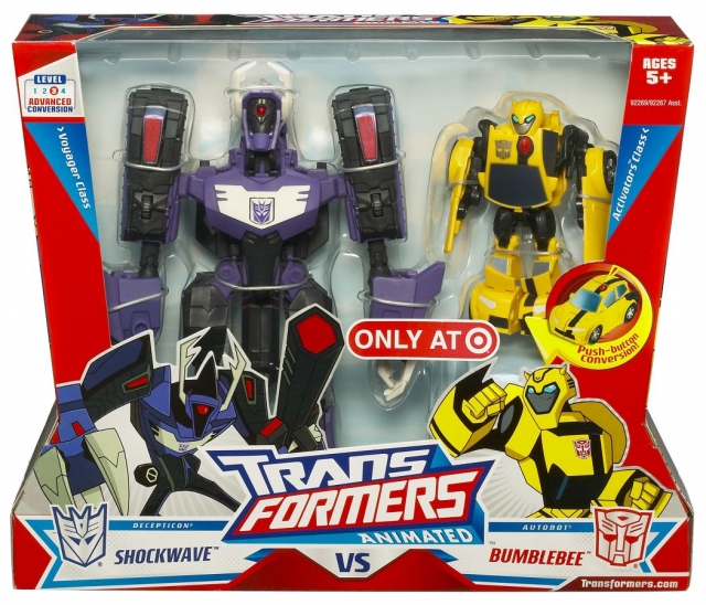 Voyager Class Shockwave and Bumblebee Exclusive | Transformers Animated ...