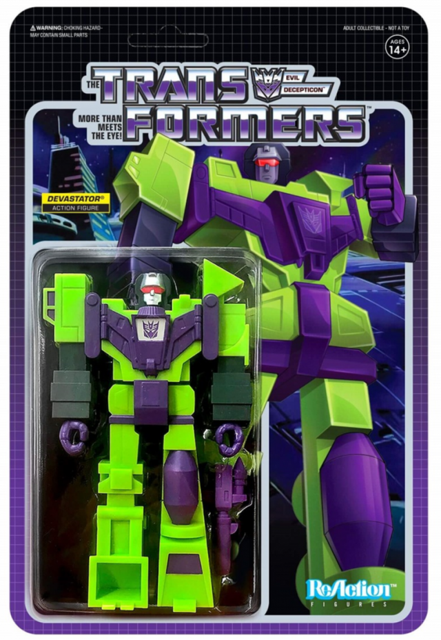 Devastator Figure | Transformers ReAction G1 Generation One | Super7