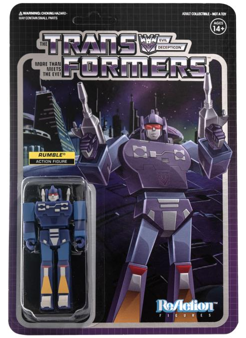 Rumble Figure | Transformers ReAction G1 Generation One | Super7