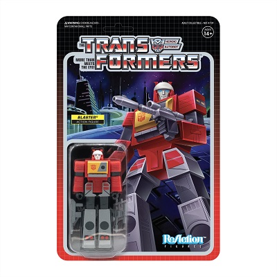 Blaster Figure | Transformers ReAction G1 Generation One | Super7