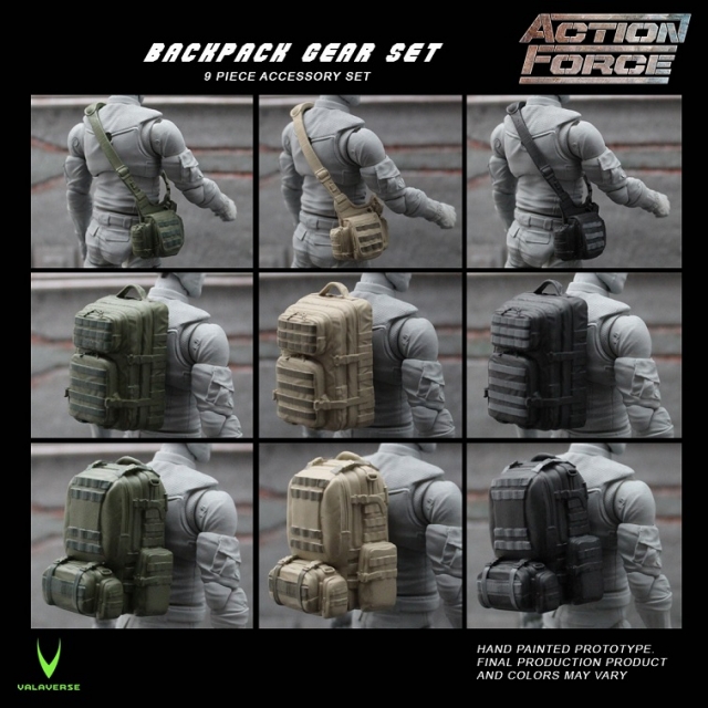 Backpack Gear Accessory Set 1/12 Scale | Action Force | Valaverse