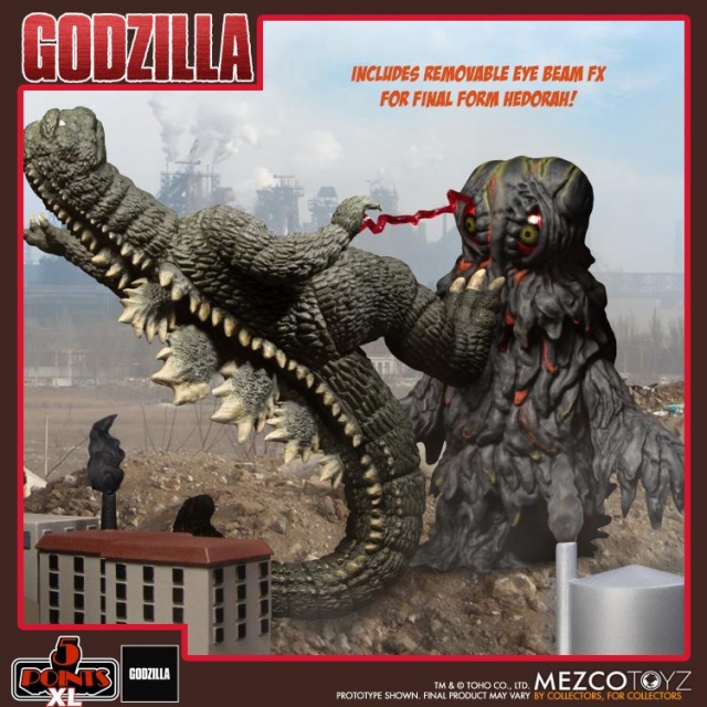 Godzilla and Hedorah Final and Flying Forms 5 Points XL | Godzilla vs Hedorah | Mezco Toyz