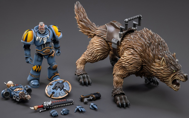 Space Wolves Thunderwolf Cavalry Bjane 1/18 Scale | Warhammer 40K | Joy Toy