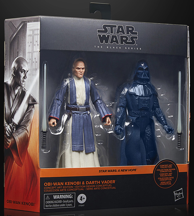 Obi-Wan Kenobi and Darth Vader Ralph McQuarrie Edition 6-Inch Scale | Star Wars The Black Series