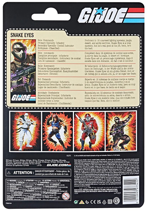 Snake Eyes 6-Inch Scale | G.I. Joe Classified Series Retro Cardback