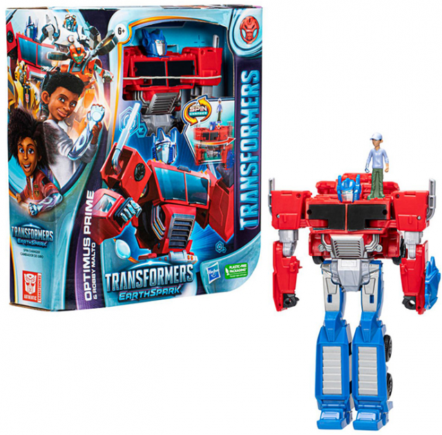 Spin Changer Optimus Prime and Robby Malto | Transformers: EarthSpark
